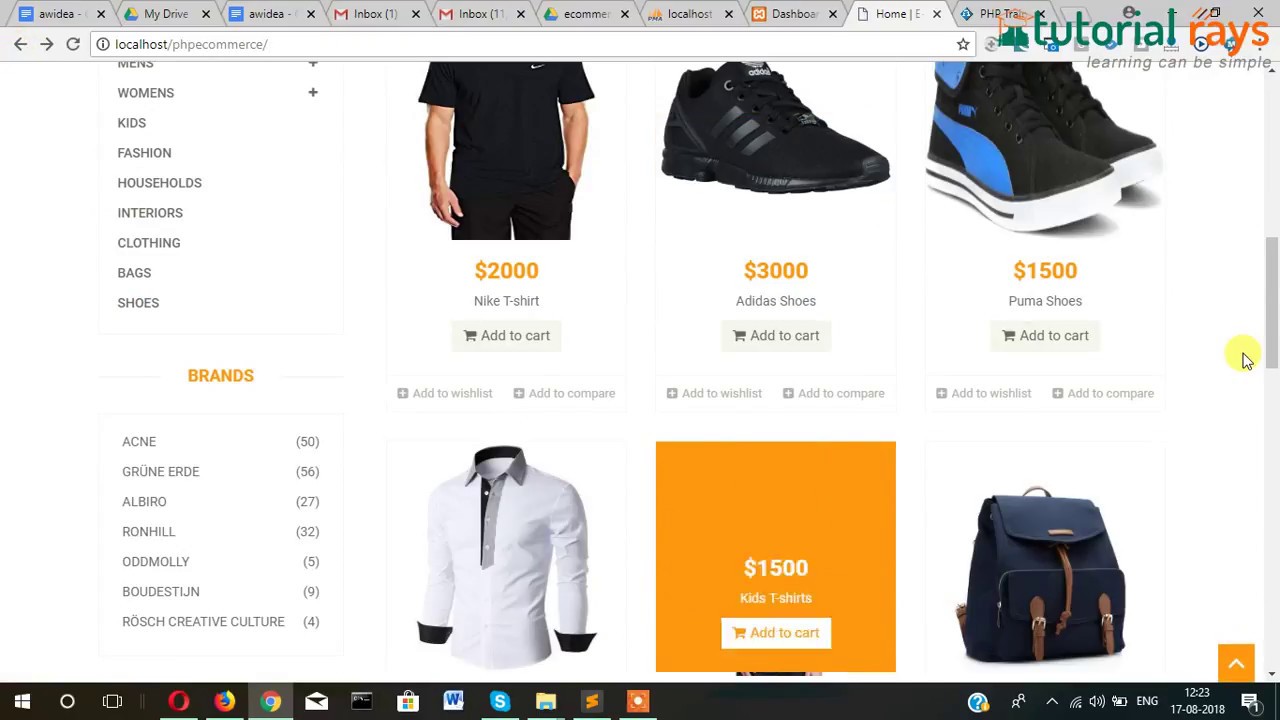 PHP/MySql e-commerce website development part-21 | Tutorial Rays - By Umar Rahman