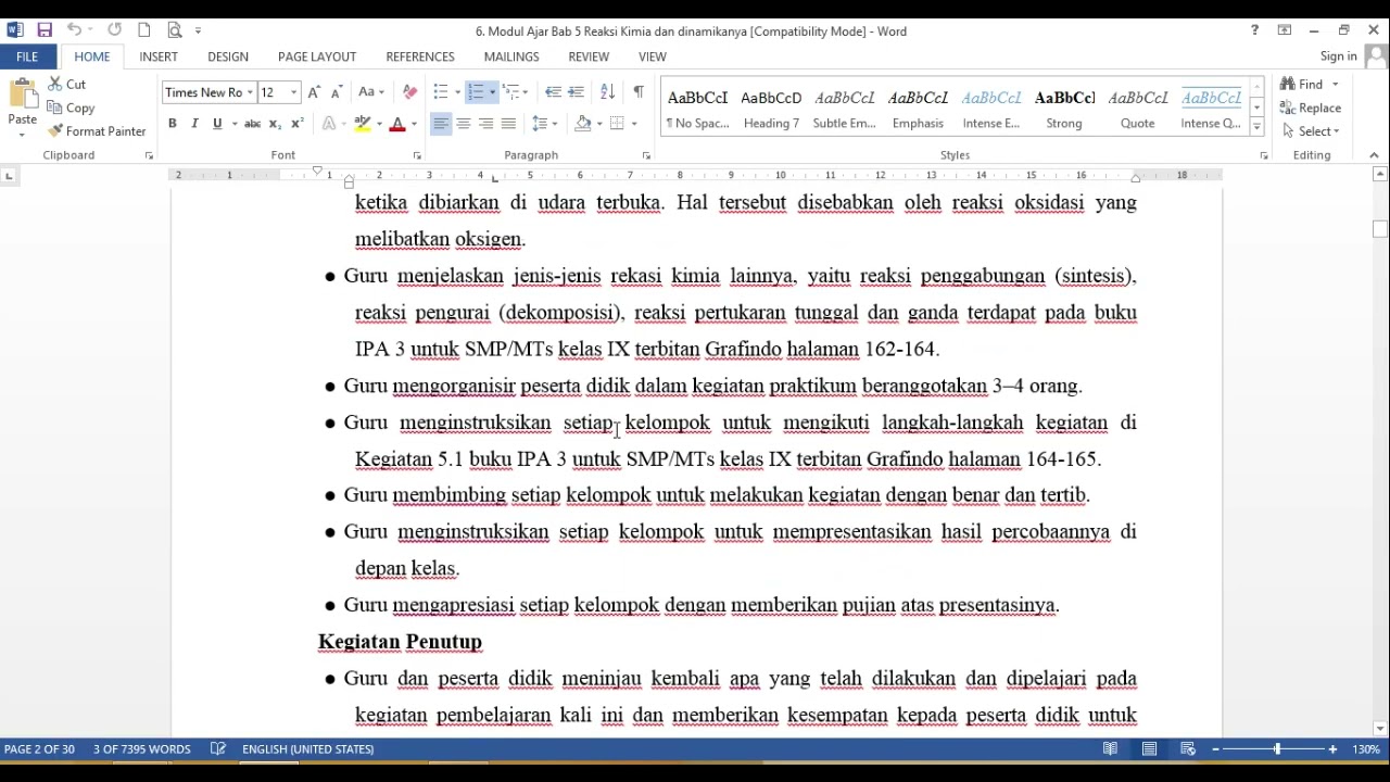Download Modul Ajar | Reaksi Kimia dan Dinamikanya | IPA Kelas 9 | Deep Learning