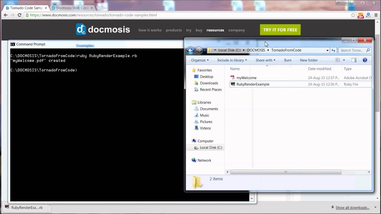 Create a PDF from Ruby using Document Generation Engine