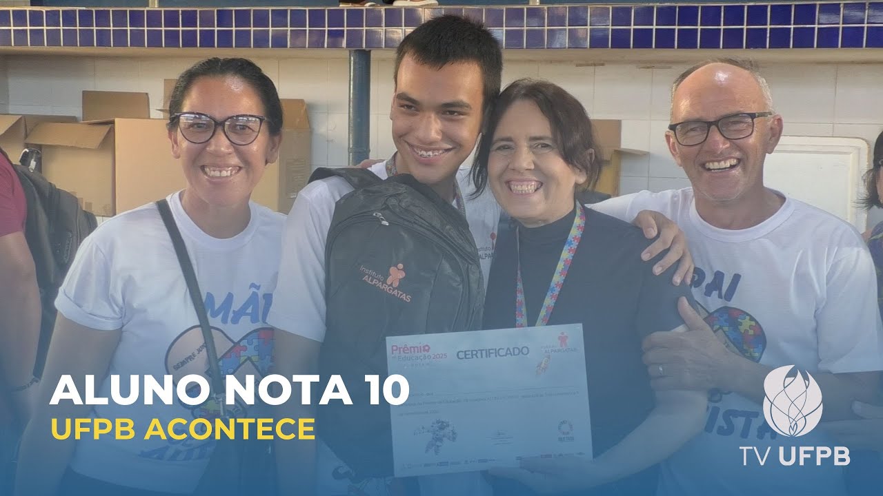 Participante de projeto da TV UFPB ganha Prêmio Aluno Nota 10
