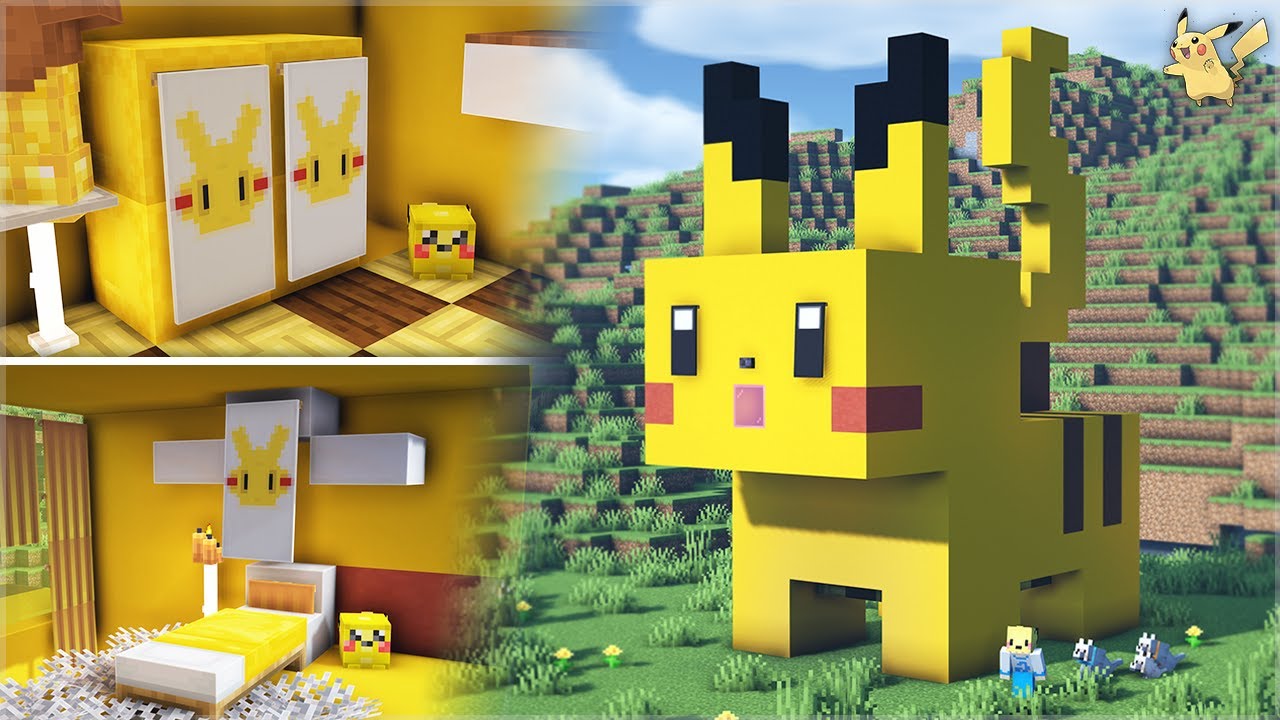 ⛏️ MINECRAFT :: 💛 Build a Cute Pikachu House⚡[마인크래프트 귀여운 피카츄 집짓기 건축 강좌] - Minecraft Builders