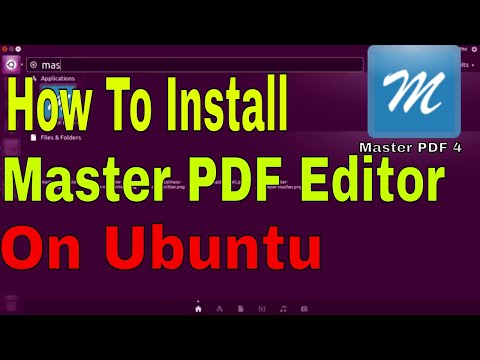 How to install MASTER PDF EDITOR 4 Ubuntu