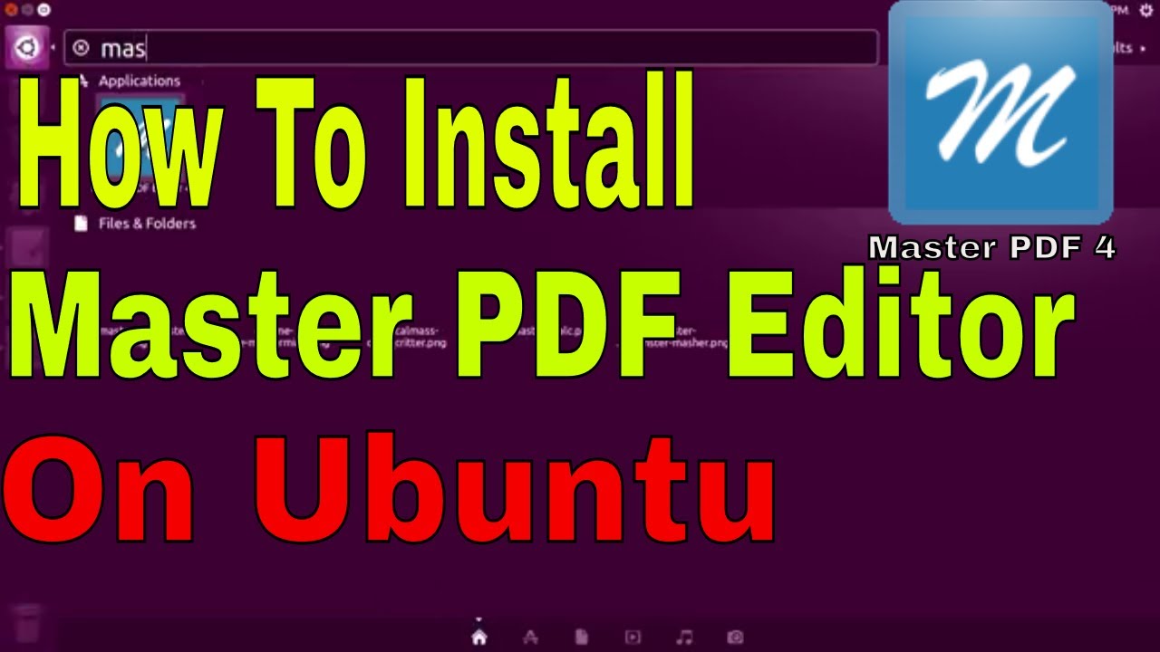 How to install MASTER PDF EDITOR 4 Ubuntu