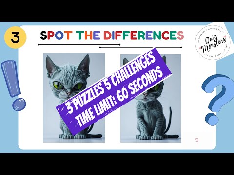 [ Find Differences ] Before The Time Runs. 3 Puzzles | Brain and Eye Exercise Difference Game
