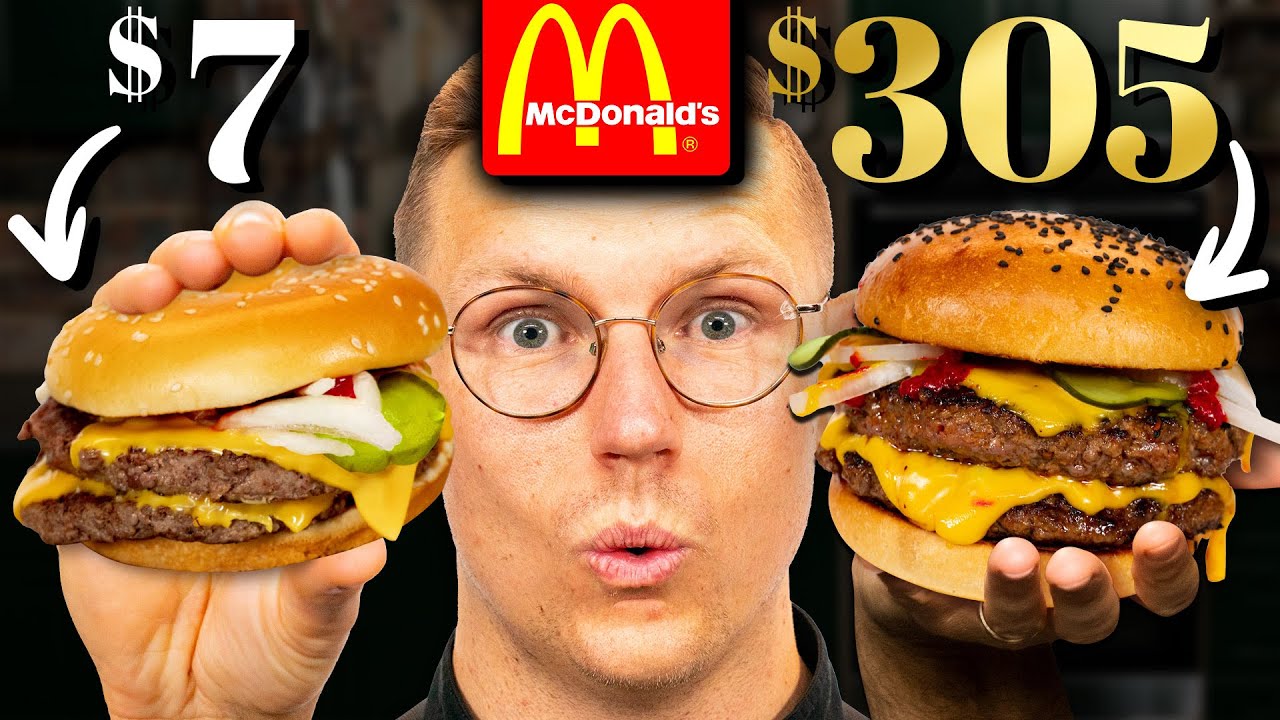 $7 vs. $305 McDonald's Double Quarter Pounder Taste Test | FANCY FAST FOOD