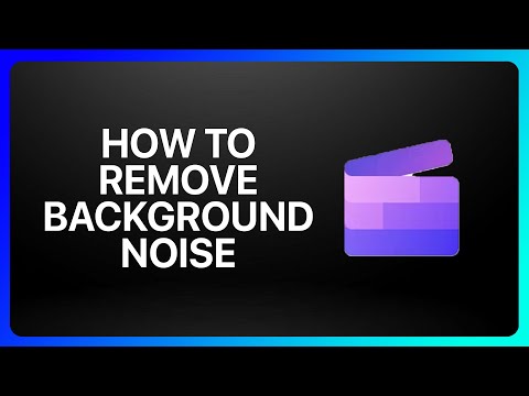 How To Remove Background Noise In Clipchamp Tutorial
