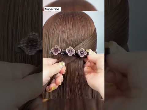 Sparkling Crystal Stone Braided Hair Clip#hairstyle #hairtutorial#yttreandingshorts.