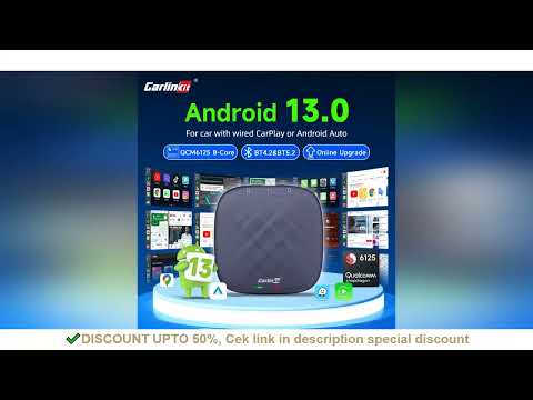 HOT Android 13 CarlinKit Android Auto Wireless CarPlay AI TV Box QCM6125 8-Core Split Screen 64G 128