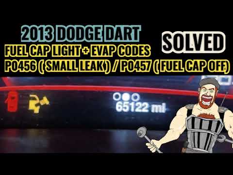2013 - 2016 DODGE DART GAS CAP LIGHT + EVAP CODES P0456 & P0457 ( FUEL CAP OFF ) 2013 2014 2015 2016