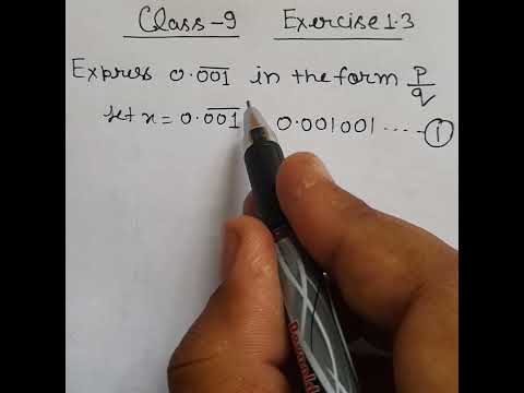 Express 0.001 bar in the form of p/q ,where q≠0 #Class9 #ncertsolutions #navodaya #sainikschool