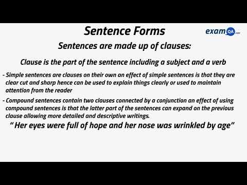 Sentence Forms | GCSE English Language