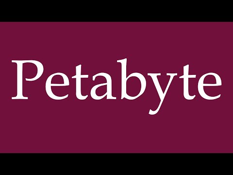 How to Pronounce ''Petabyte'' (Petabytes) Correctly in German
