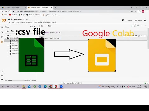 How to import data to Google Colab/colaboratory? #python #csv #data