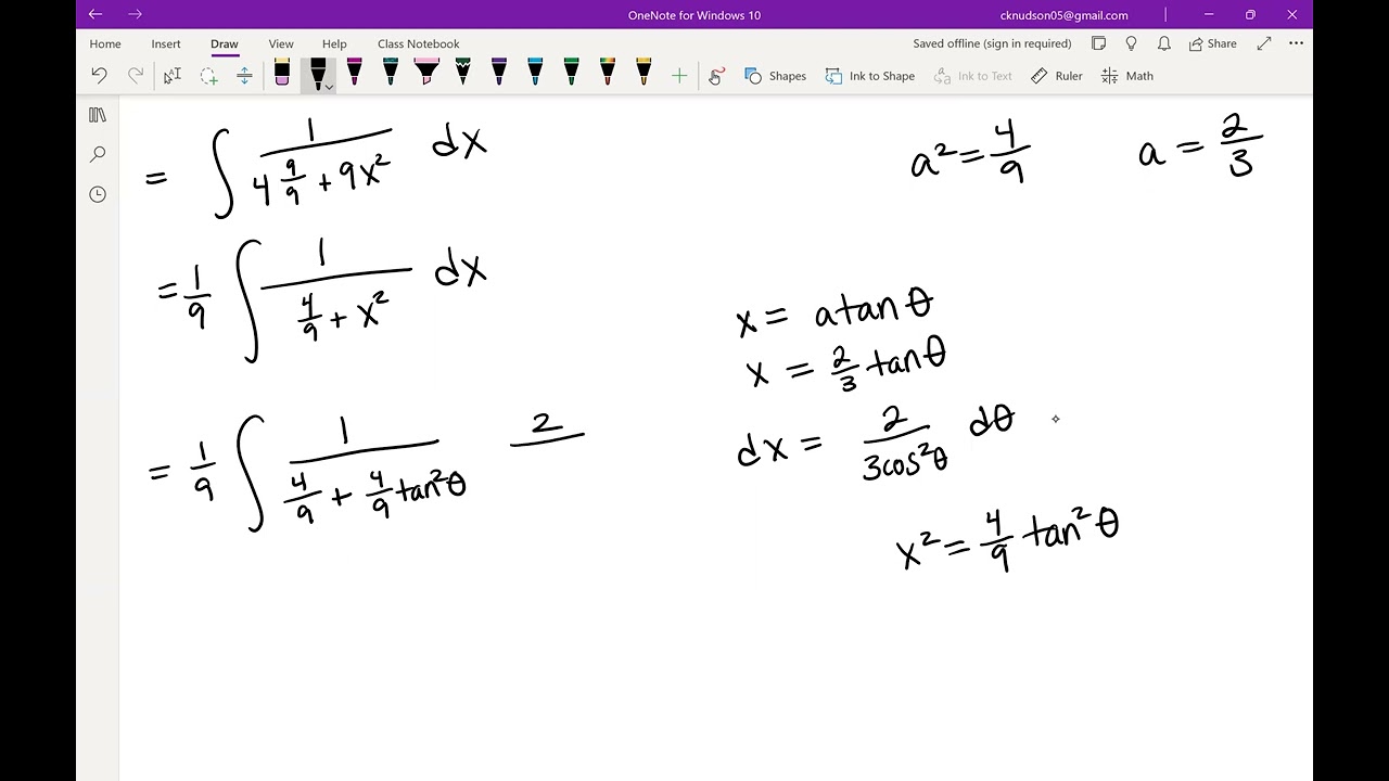 Calculus Techniques of Integration: Trig Substitutions (Another Example)
