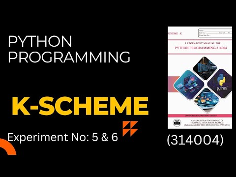 PYTHON PROGRAMMING msbte PRACTICAL NO: [5] & [6] manual || msbte python manual answers ||