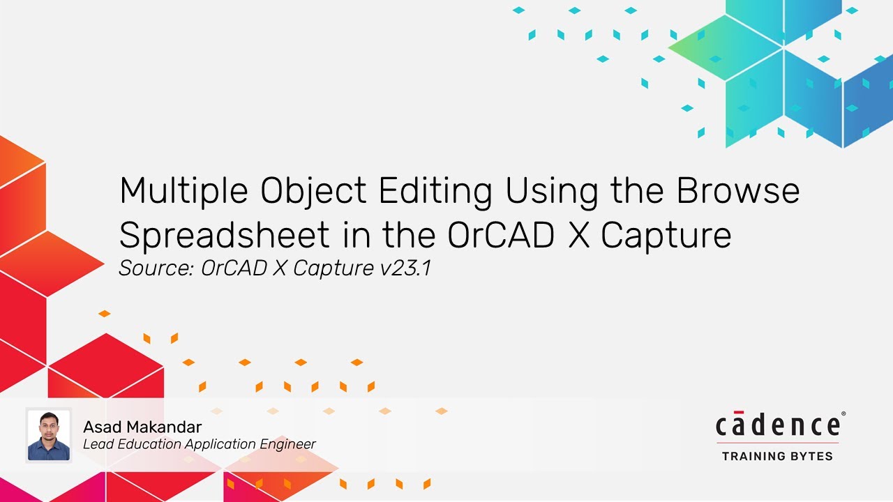 Editing Multiple Object Properties in OrCAD X Capture Schematic