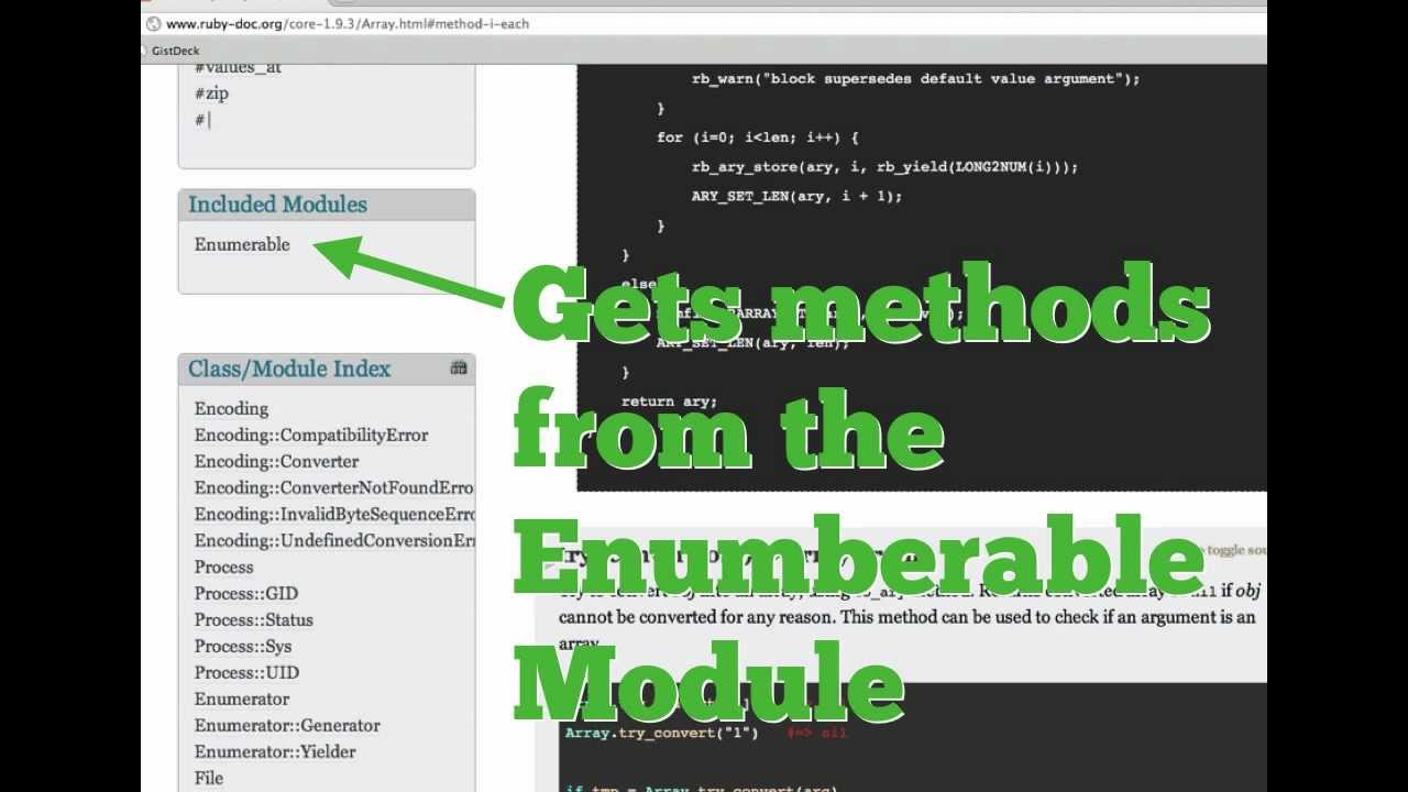 Reading Ruby Documentation (Arrays)