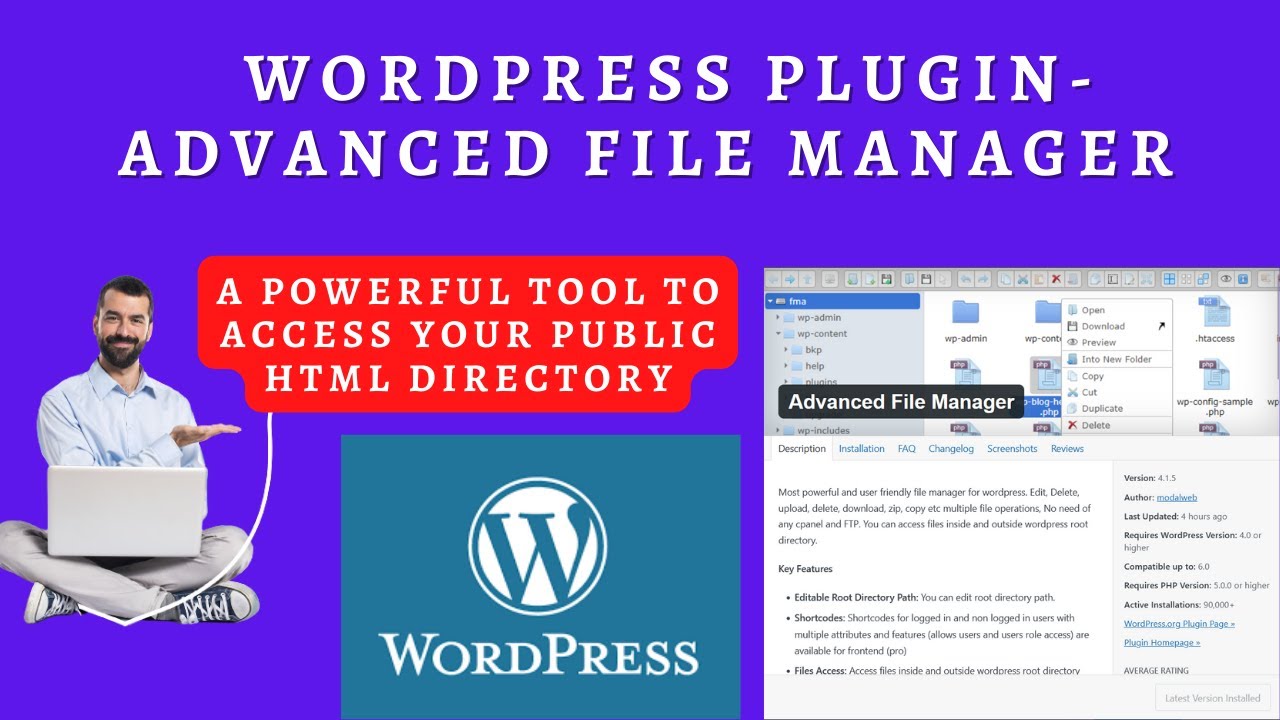 WordPress Plugin-Advanced File Manager