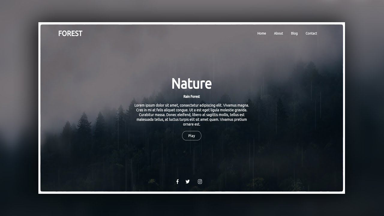 Fullscreen video Background with Html & CSS  | JS