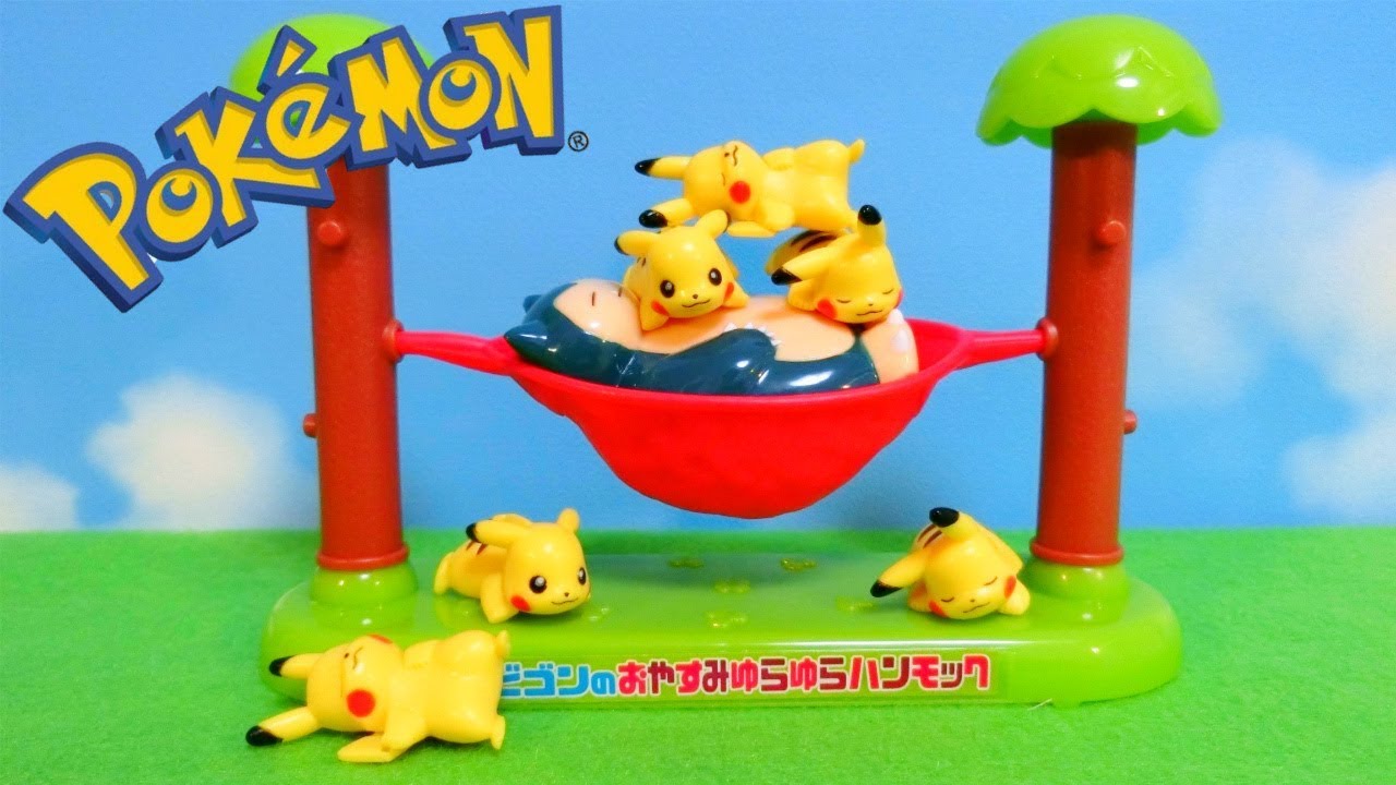 Sleeping Snorlax & Pikachu Balancing Game - Japanese Pokemon Toy
