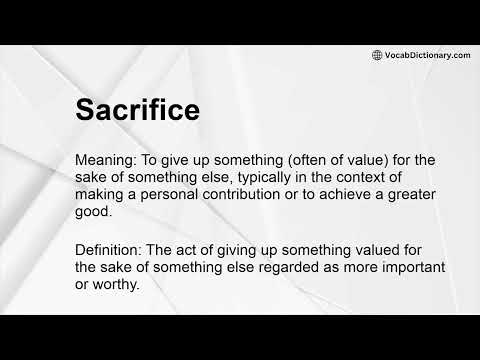 Sacrifice Meaning