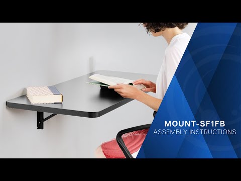 MOUNT-SF1FB Wall Mounted 43" Folding Workbench Assembly by VIVO