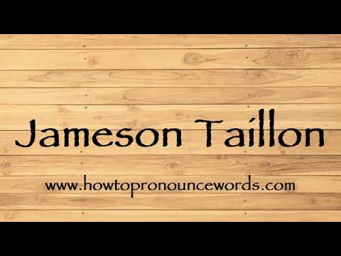How To Pronounce Jameson Taillon ? How To say Jameson Taillon New Video