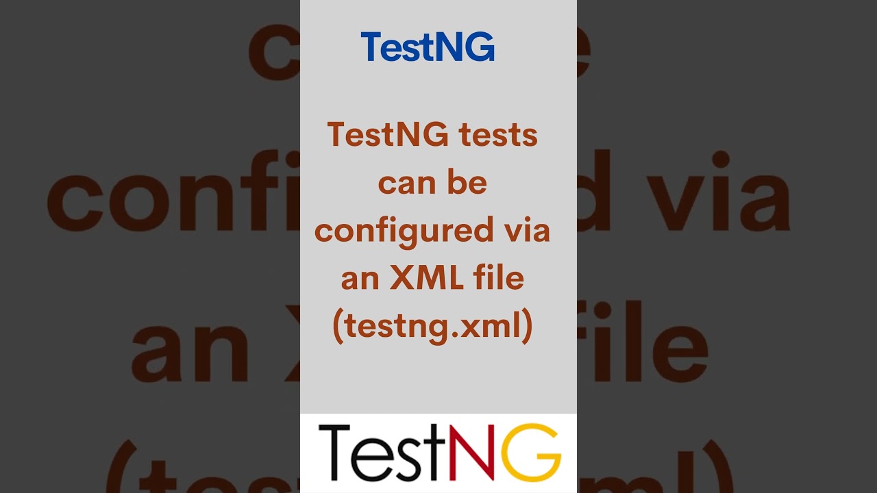 TestNG Framework   XML File #testingdocs #automation