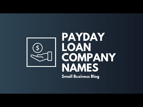 Catchy Payday Loan Company Names