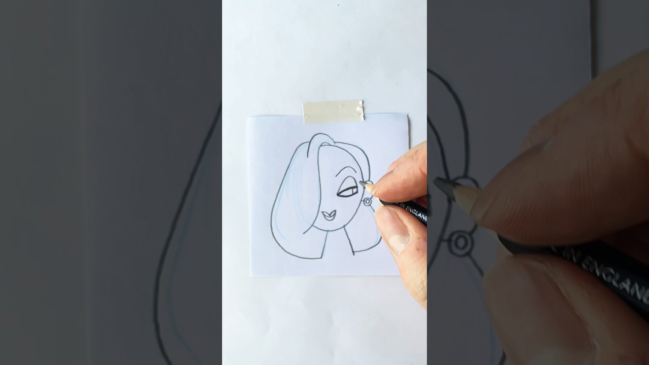 How to draw Jessica Rabbit (cute & easy) #shorts