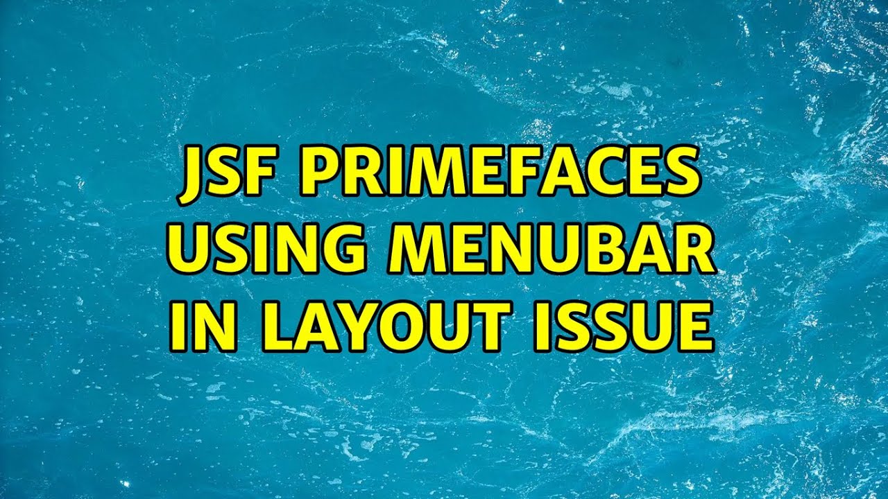 JSF Primefaces using menubar in Layout issue