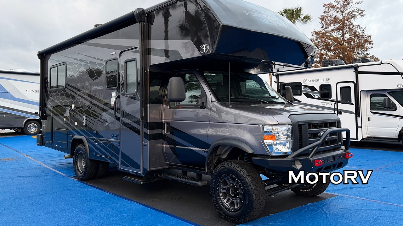 Off-Road Capable 4x4 Extreme Forest River Sunseeker 2350LE No Slide-Outs 2026 Ford E-450 Super Duty