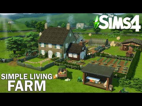 🌿 SIMPLE LIVING FARM 🐄// Sims 4 Speed Build // NoCC