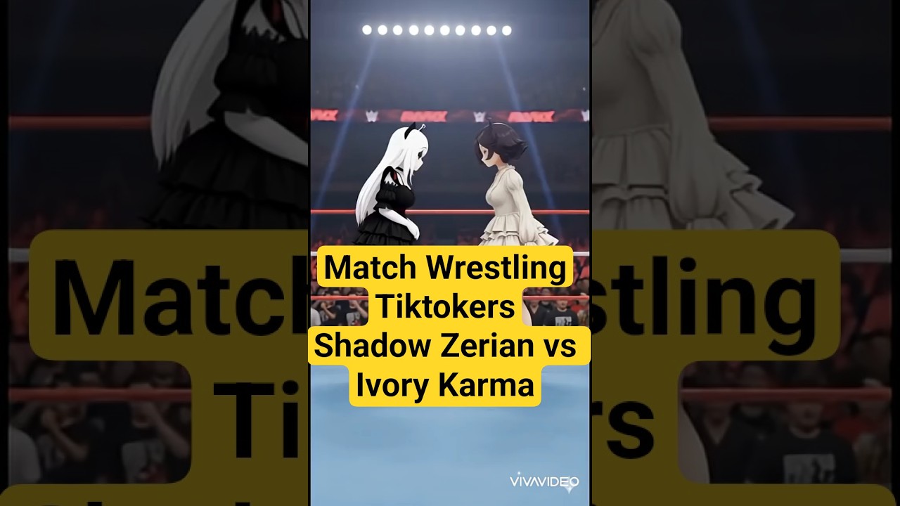 Shadow Zerian vs Ivory Karma | A Battle of tiktokers 🖤🤍 #Wrestling   #Anime #catfight #wwe