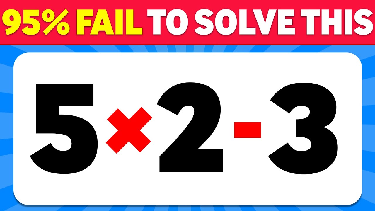 99% FAIL This Maths Quiz! 🤯 Can You Get a Perfect Score?
