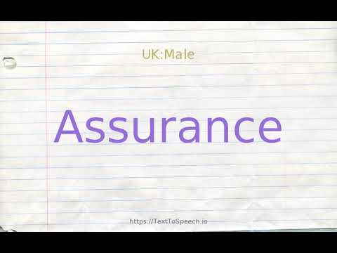 How to pronounce assurance