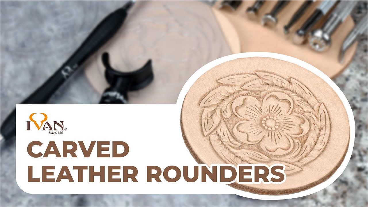 Carved Leather Rounders