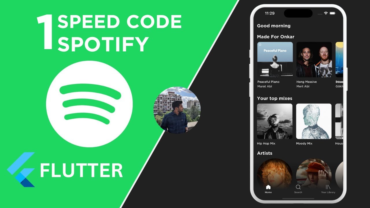 Spotify Clone Flutter UI | Part 1 | Speed Code