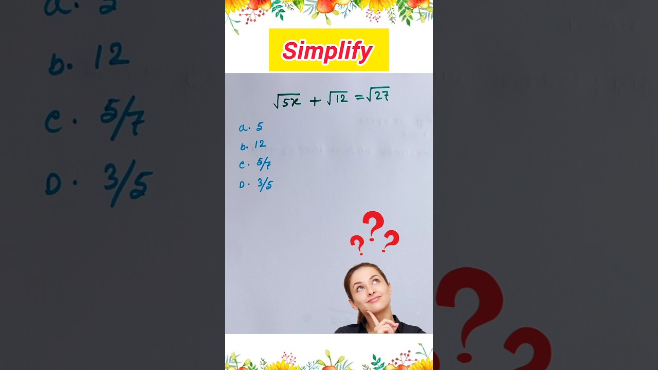 Simplifying a beautiful square root math problem with variable #shorts #maths #simplify #algebra#ssc