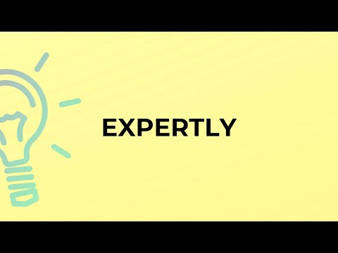What is the meaning of the word EXPERTLY?