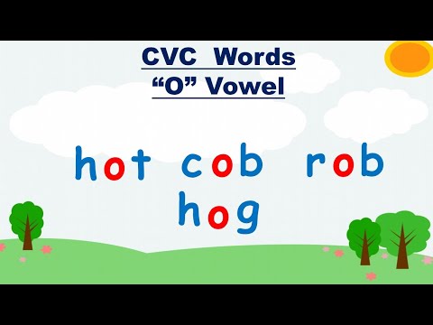 Three letter words with "O " Vowel
