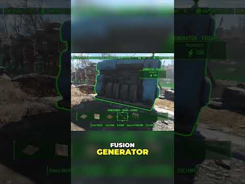 Fallout 4 Fusion Generator: Best Power Source for Settlements! #fallout4shorts
