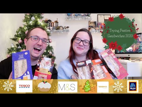 Trying Festive Sandwiches 2020 | Tesco | M&S | Sainsburys | Aldi
