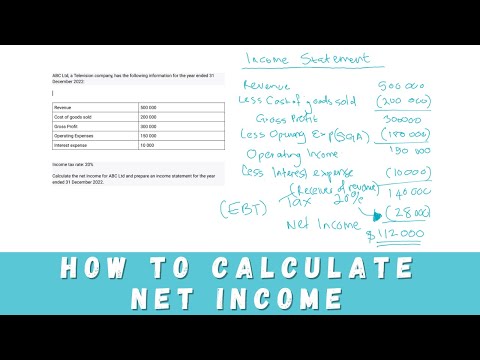 How to calculate NET INCOME // INCOME TAX in the Income Statement