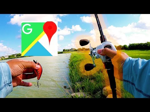 using Google Maps to find fishing spots in Houston Texas