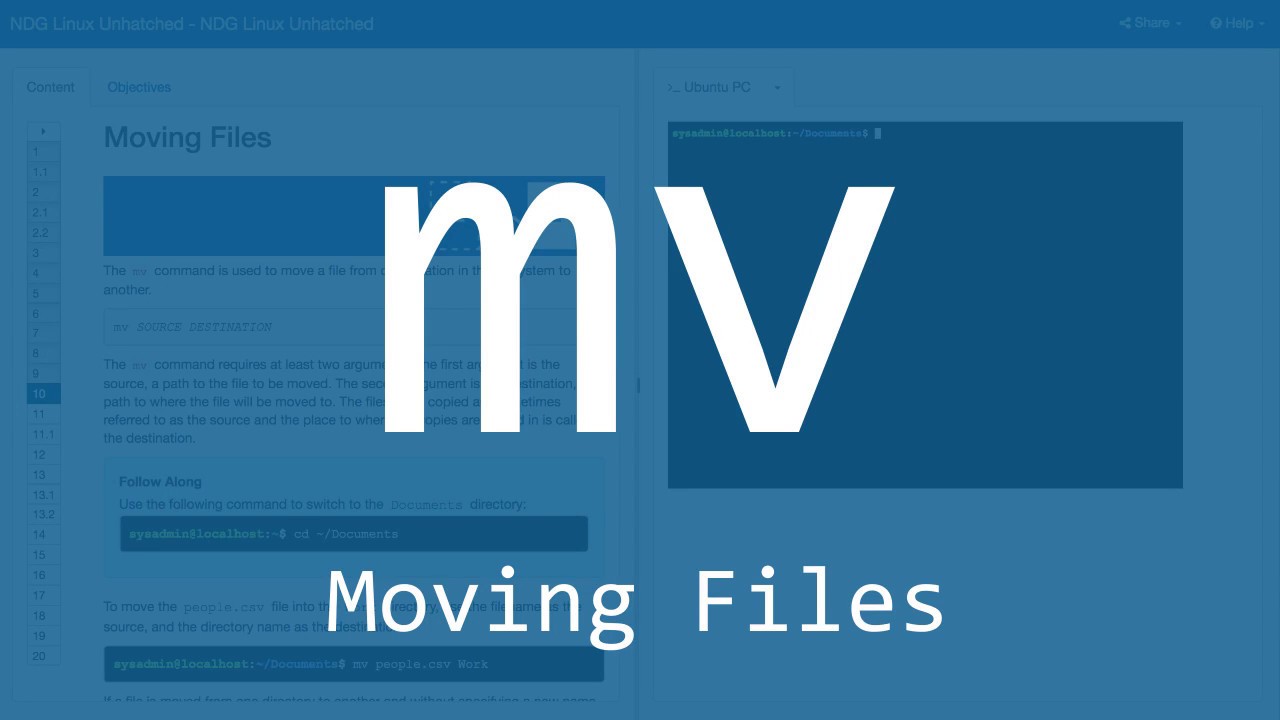 The Linux Command Tutorial: The mv Command