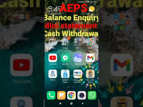 AEPS - Balance Enquiry, Cash Withdrawal & Mini Statement Step by Step Process - Mini ATM Mobile App