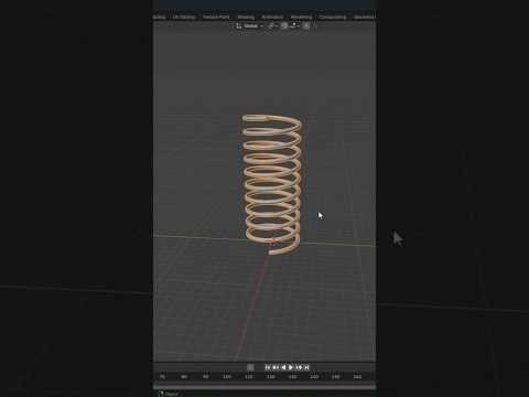 Let's see how to make spring in blender 4.2 #tutorial #blender #easy #blendertutorial #spring