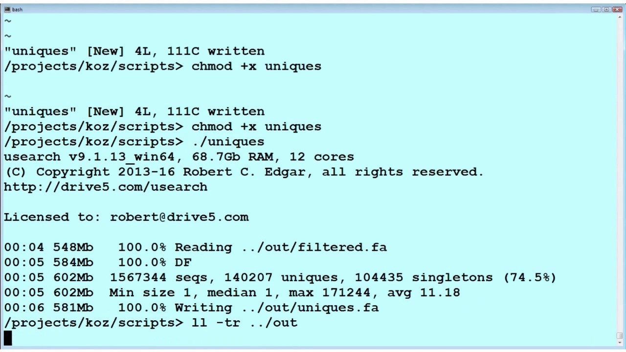 How to analyze 16S data with USEARCH