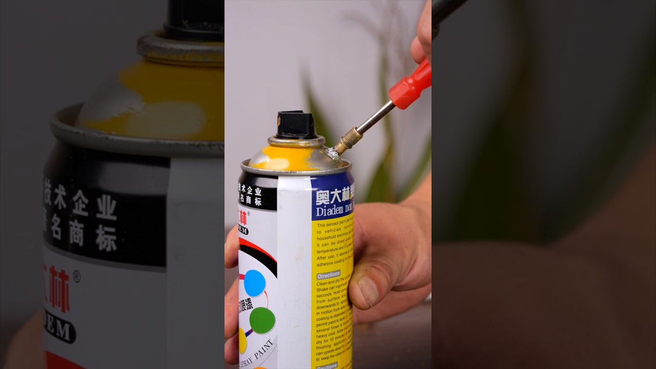 Never Buy Spray Paint Again! (Refillable Can Hack) #DIY #Upcycling